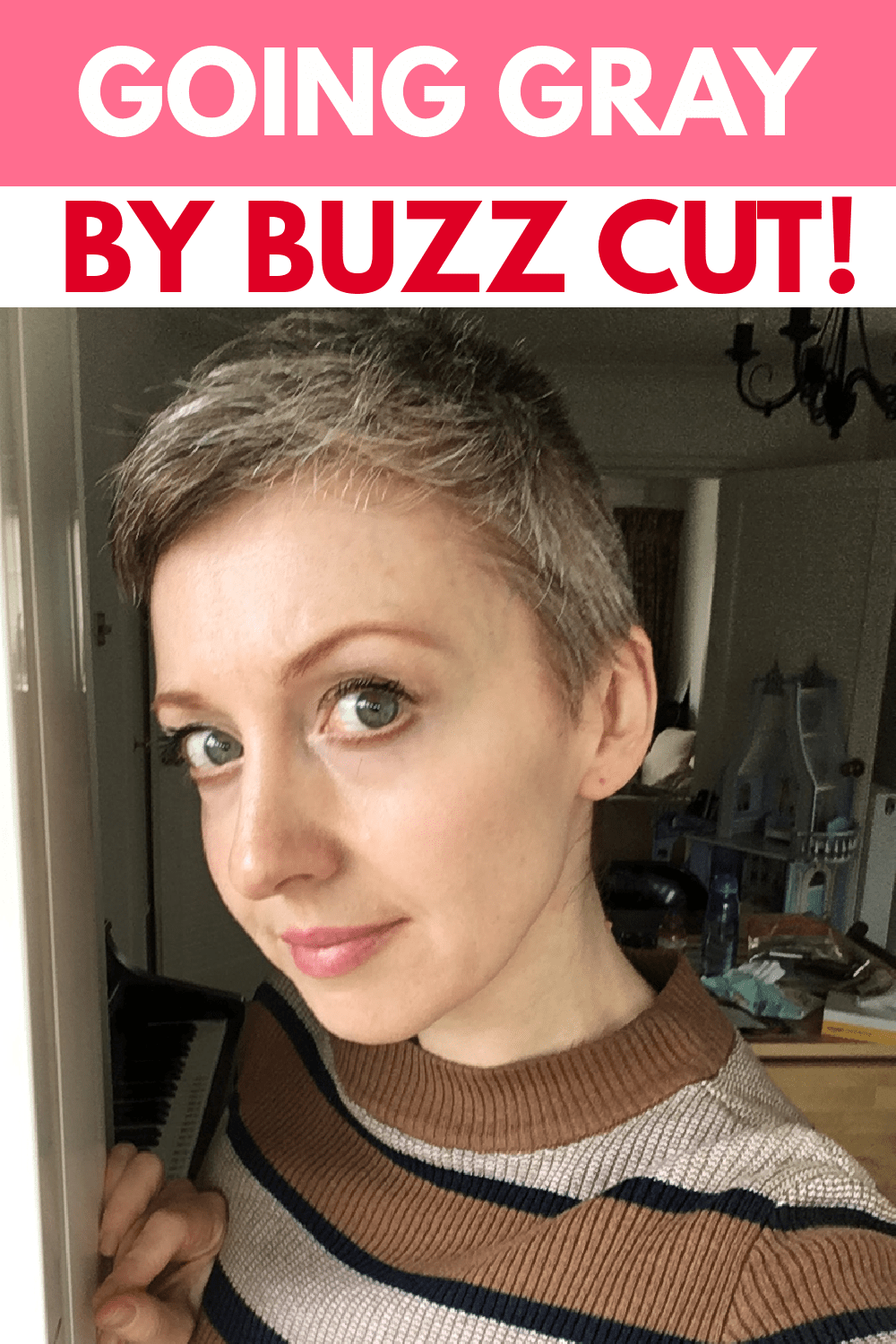 Philippa's Buzzcut Transition from Red Hair to Silver